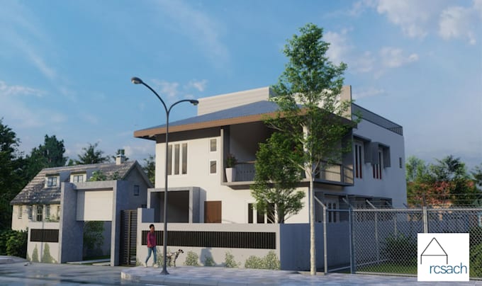 Create realistic interior and exterior house renderings by Arcsach | Fiverr