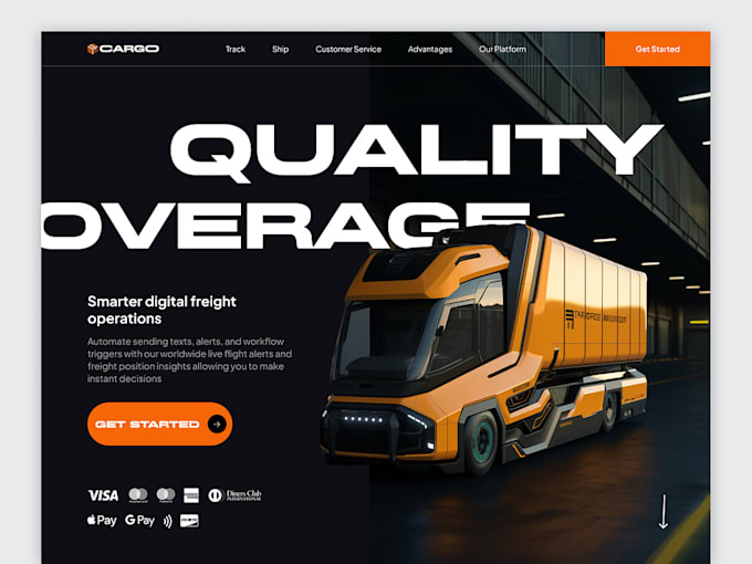 Create logistics website cargo website trucking website dispatch cargo ...