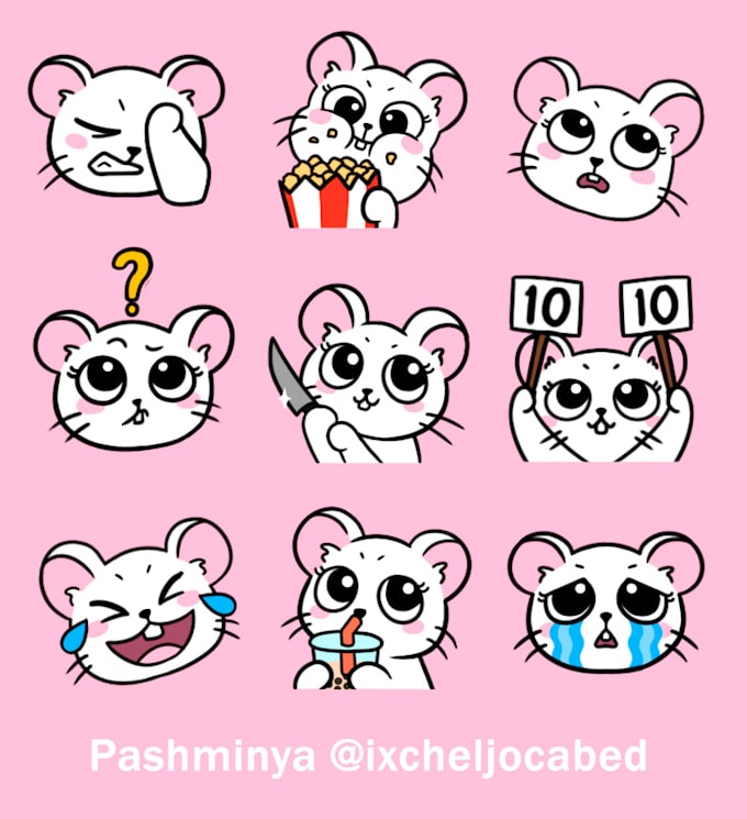 Design unique twitch emotes for you by Ixcheljocabed | Fiverr