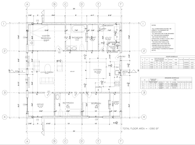 Draw 2d floor plans architectural drawings autocad 2d house plan for city permit by Architect ...