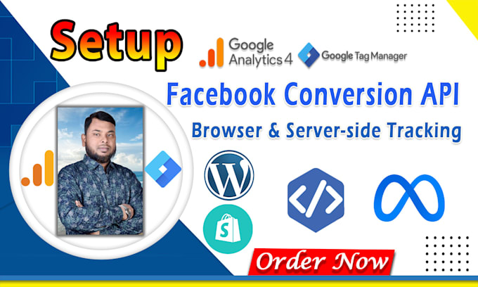 Set up facebook pixel with conversion api, ga4, and gtm by Ads_expert55 | Fiverr