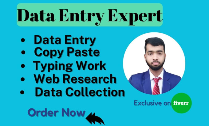 Do work from home web research, typing work, copy paste job and data ...