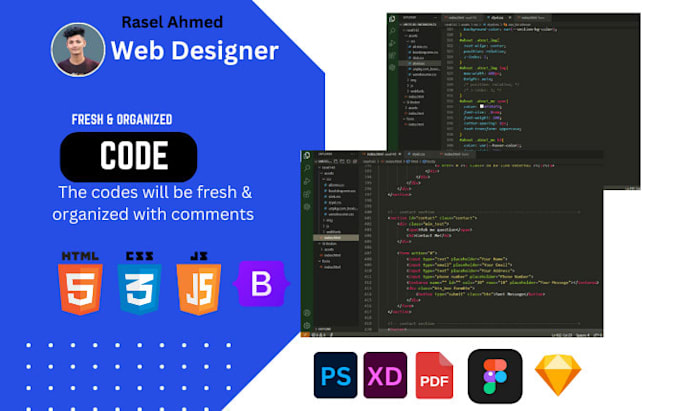 Convert xd, psd, figma to html page by Rasel8080 | Fiverr Convert xd, psd, figma to html page by Rasel8080 | Fiverr