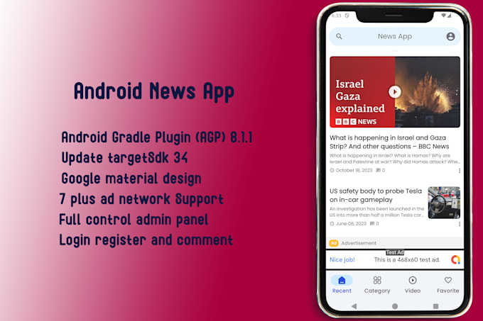 Create an android news app with admin panel by Mflixstudio | Fiverr
