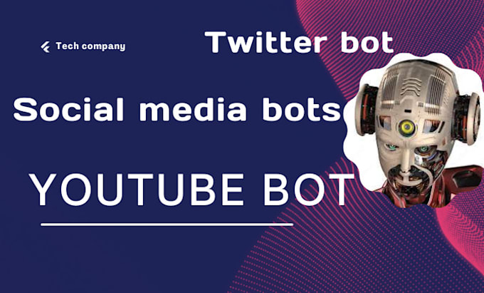 Code responsive tiktok bot, twitter bot, discord bot , social media bot ...