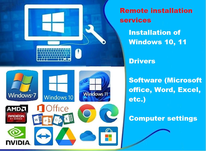 Installation of windows drivers software word excel etc by Dmytro_24 ...