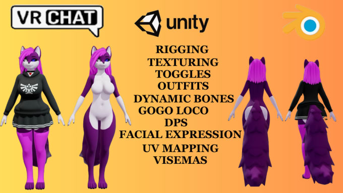 Create 3d Avatar Vrchat Avatar Furry Avatar Vrc Avatar Vrc Nsfw 3d Model By Dauntlessvr