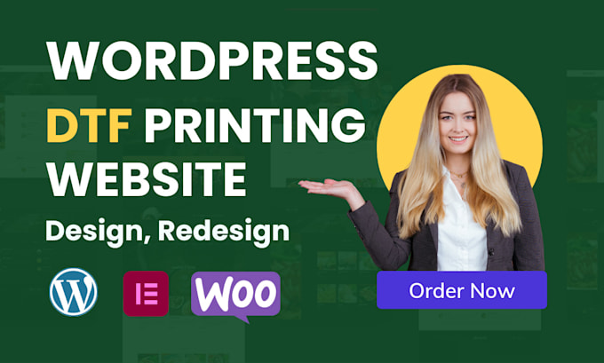 Design your dtf printing website in wordpress by Dev_shahnaj | Fiverr
