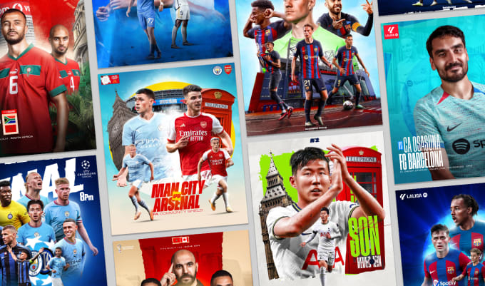 Design any sports , matchday , players posters by Mustaphazaoug | Fiverr