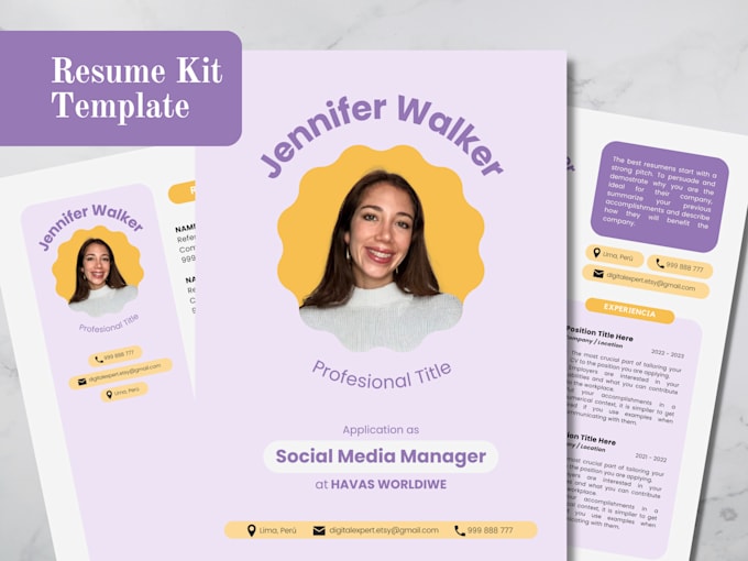 Give you the most creative cv template by Jimenademaria | Fiverr