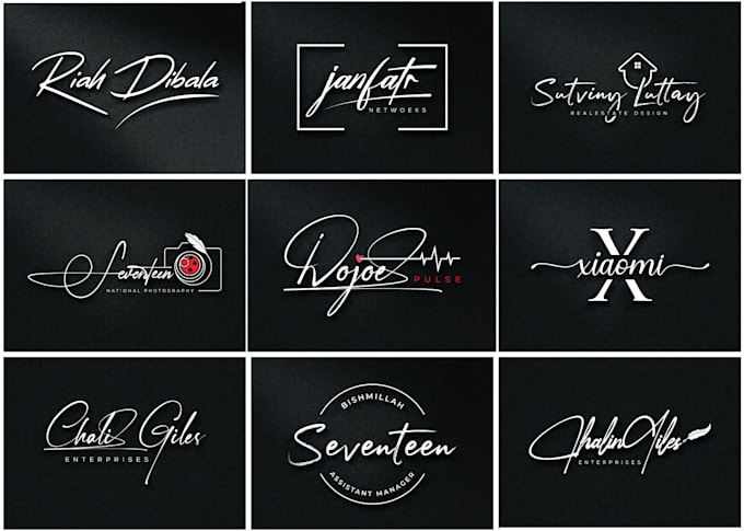 Fast design signatures, cursive, scripted, handwritten logo by ...