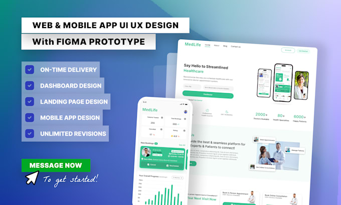 Create figma prototype and ui ux design for website and mobile app ui by Designer_zain7 | Fiverr