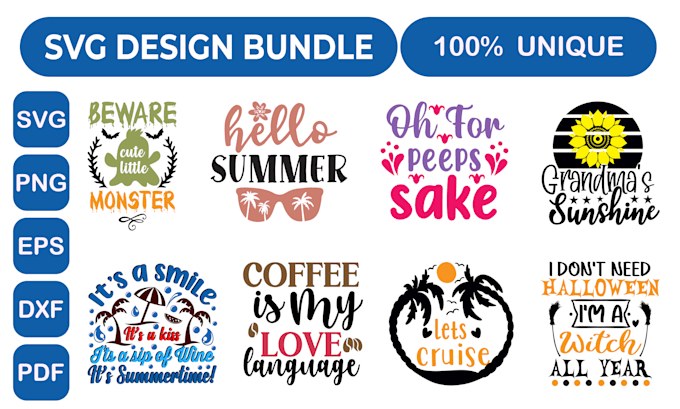 Create creative, svg, cut files, png, bundle design for esty by ...