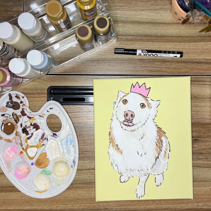 Create a pet portrait by Kristen_daily | Fiverr