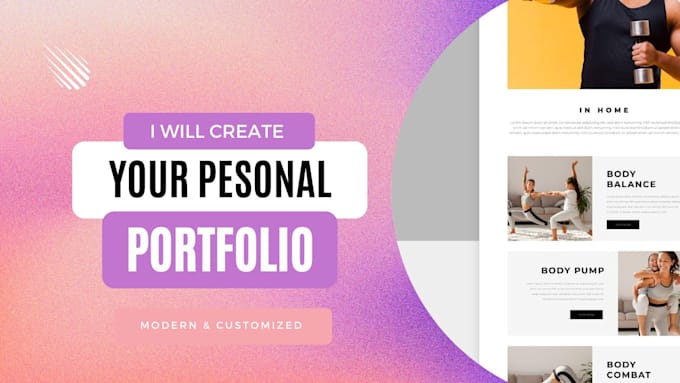 Create a modern personal portfolio page customized by Shafique742 | Fiverr
