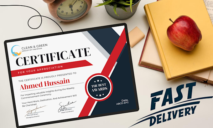 Do amazing attractive certificate design by Zaheerashraf25 | Fiverr
