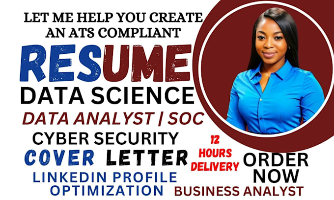 Create data science resume, data analyst, software engineer and cyber security by Giftpro05 | Fiverr
