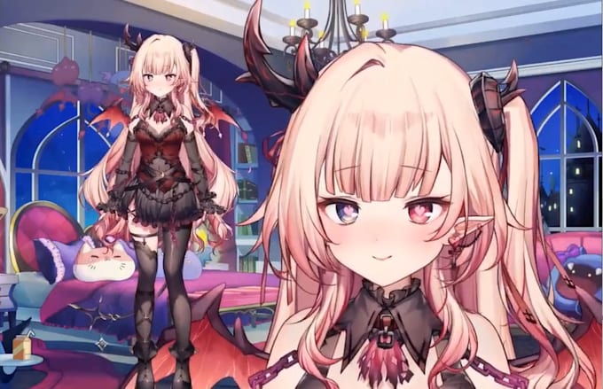 Modelo y aparejo modelo vtuber 2d, aparejo vtuber 2d, aparejo vtuber live2d
