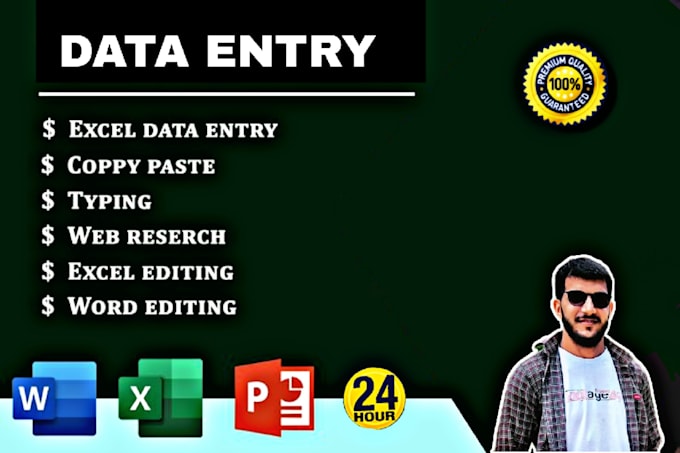 Do data entry work fast and accurate by Hyderji1 | Fiverr