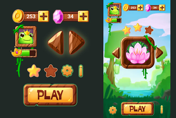 Draw ui design, props for your game by Lexgreen331 | Fiverr