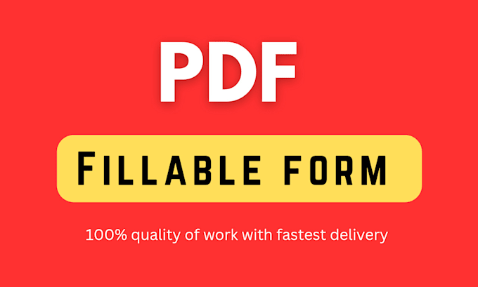 Create fillable pdf form or design fillable pdf by Zeeshanali24 | Fiverr
