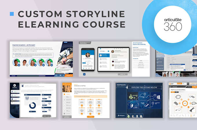 Create a custom storyline elearning course by Skillspace | Fiverr