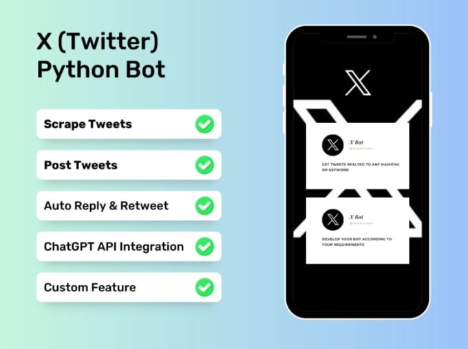 Create X Twitter Bot Using Tweepy Python Api For Real Time Tweets Automation By Micron323 Fiverr