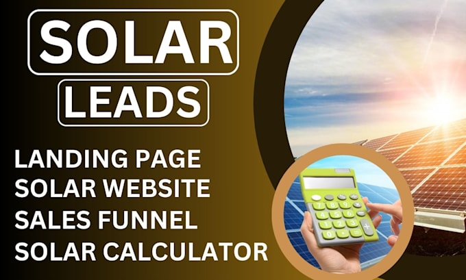 Generate quality solar leads with conversion landing page solar sales ...