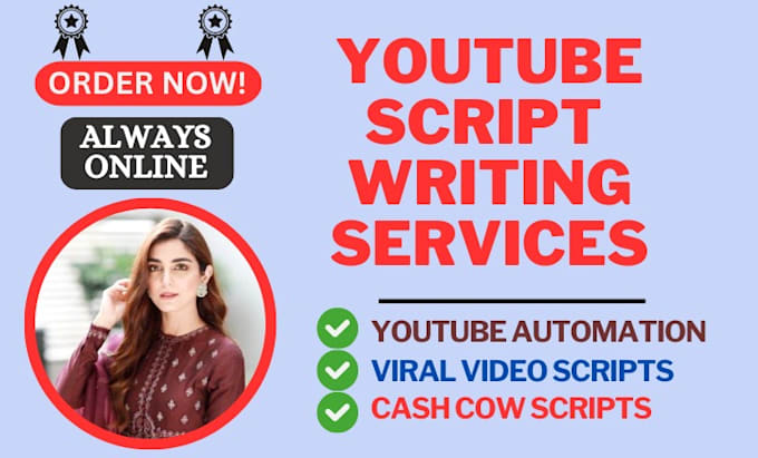 Do youtube script writing for channel automation by Digital_girl99 | Fiverr