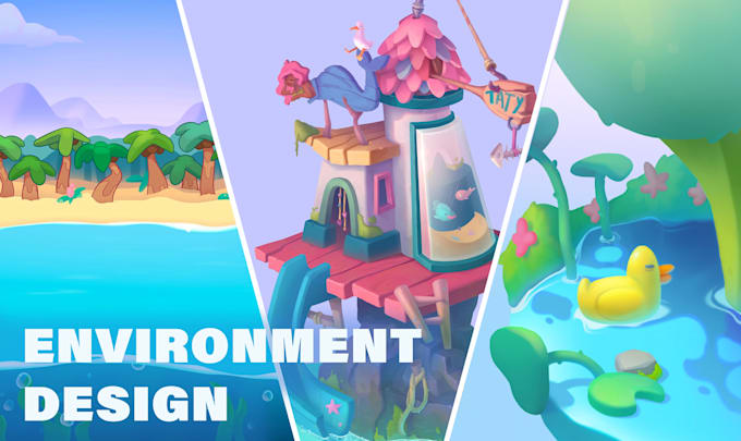 Create 2d environment concept art, design, illustration for you by ...