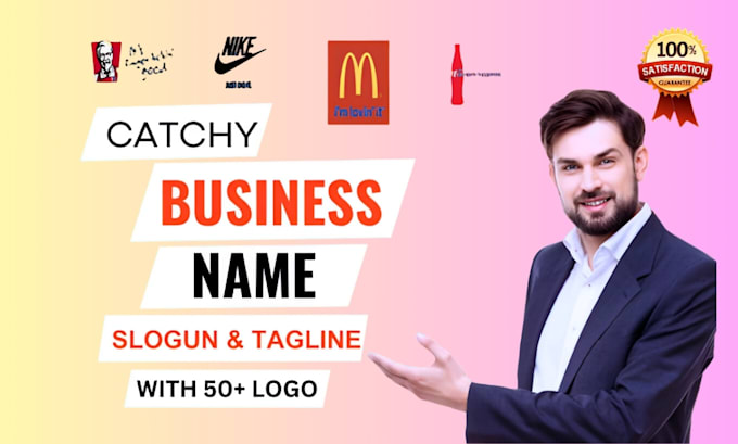 Develop top 10 catchy business names, taglines, and slogans for your ...