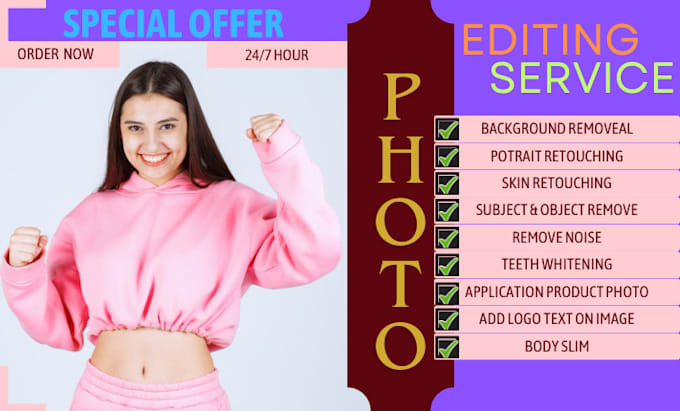 Any photo editing ,retouching ,background and object remove by Design ...