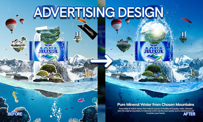 Do creative and detailed photo manipulation for advertising or any ...