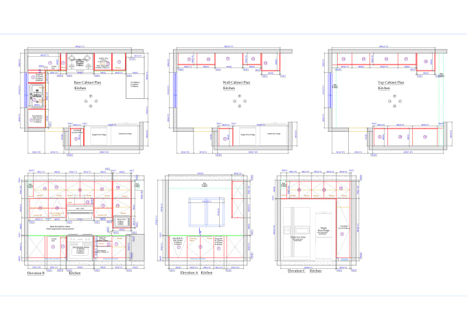 Create custom kitchen design with 2d drawings n 3d rendering by ...
