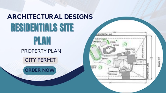 Plot residential site plan, property plan for city permit by Miyaelle ...