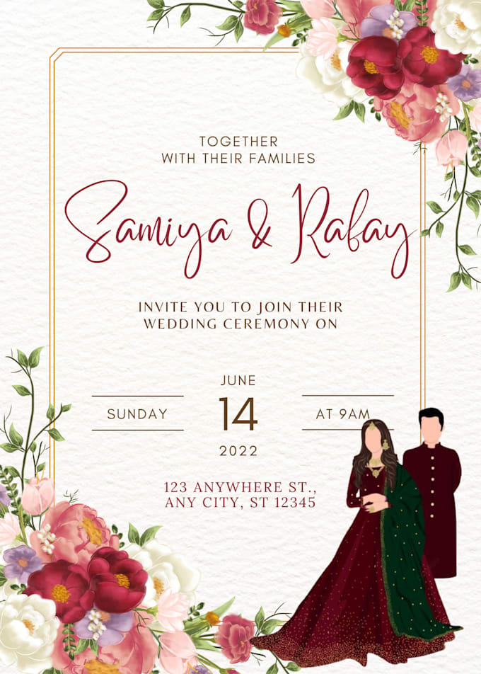 Design a stunning wedding card and nikkah certificate design by S9mi_0 ...