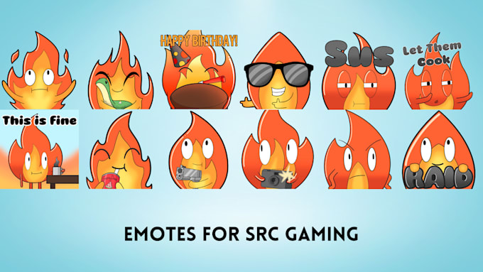 Create custom emotes for you by Gemstonettv | Fiverr