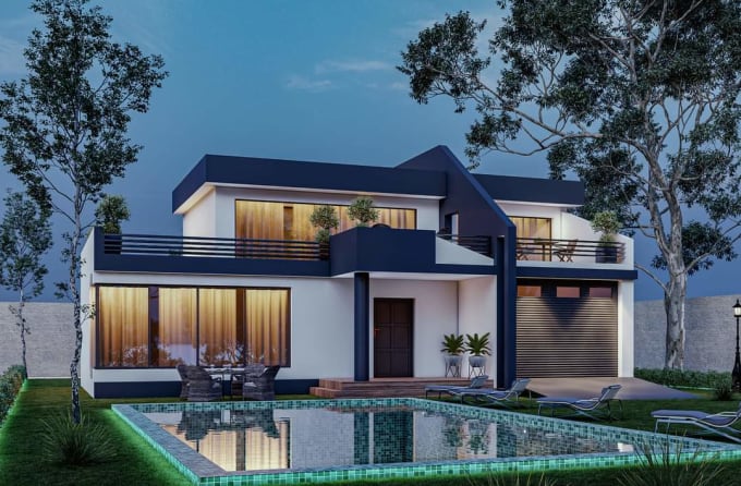 Design and render 3d interior, exterior for your house, commercial building by Nicholas_render ...