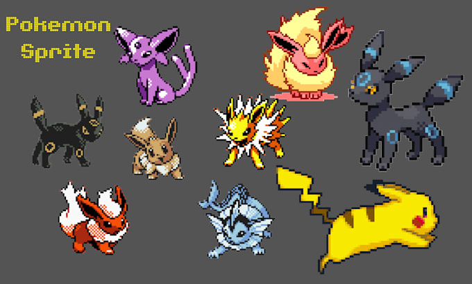 Faire des pixels animés gen 4 pokemon fakemon sprite feuille de sprite ...