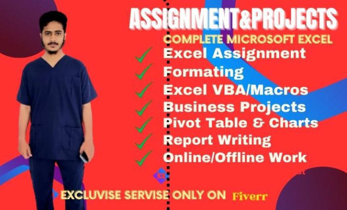 Do urgent excel work, excel assignment, projects,powerpoint ...