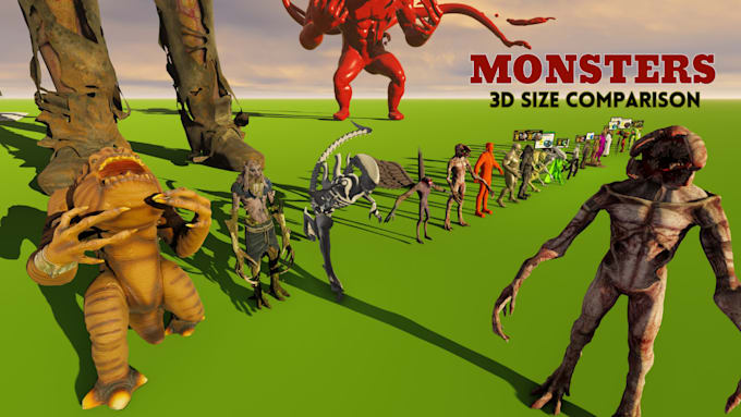 Create any 3d size comparison video for you and it will go viral by ...