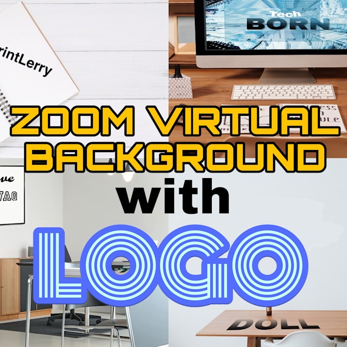 Custom zoom virtual backgrounds with logo by Talhakhaild786 | Fiverr