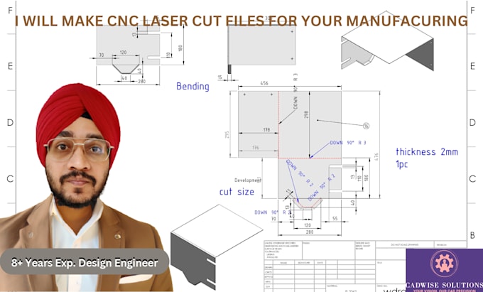 Make your sheet metal design into dxf dwg files for manuf by Cadwise ...