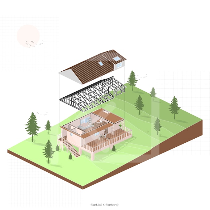 Create 3d architectural diagrams by Artikki | Fiverr