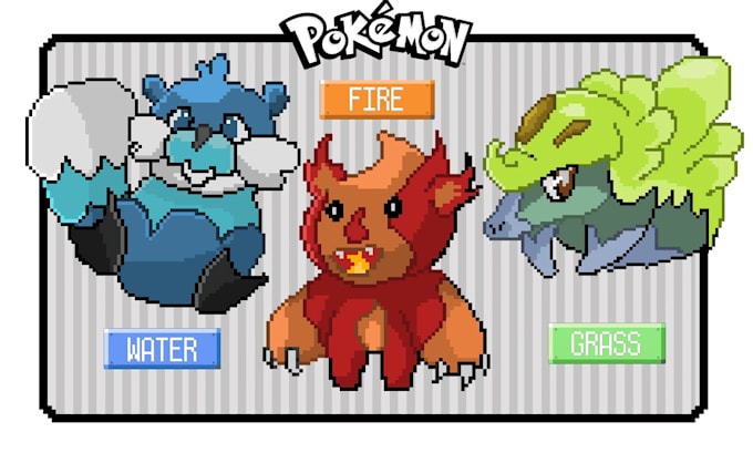 Create custom pokemon sprites by Sufyan_builds | Fiverr