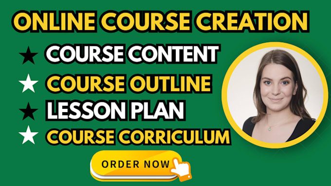 Create online course content, course creation, course outline, lesson ...