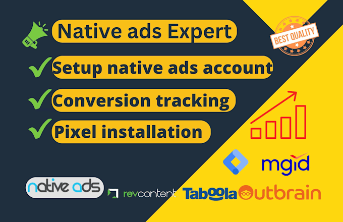 Manage and setup native ads campaign for taboola, outbrain, and mgid ...
