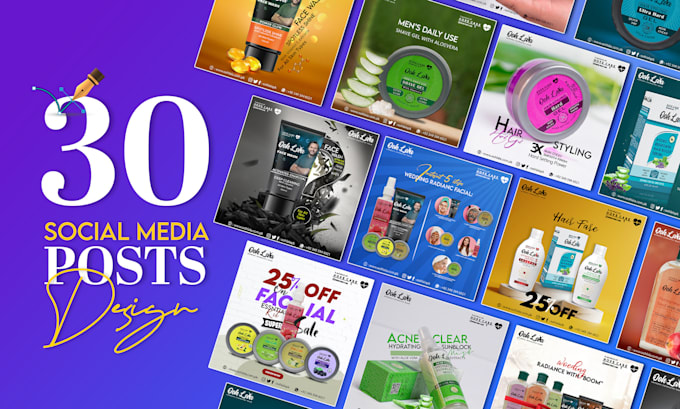 Design 30 creative posts for your social media platforms by ...