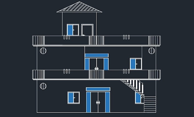 Dibujar dibujos arquitectónicos 2d, mapas de casas en auto cad