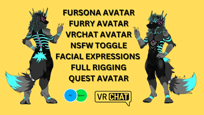 Do custom vrchat rex fursona furry avatar nsfw model vr vrc 3d vtuber ...